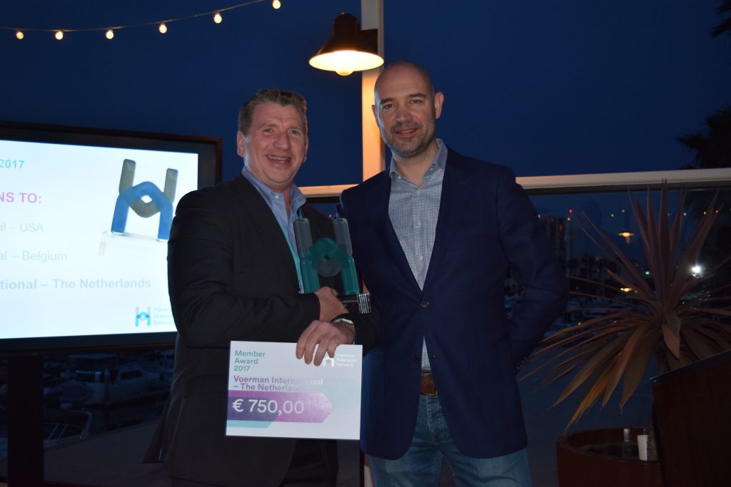 Voerman won the 1st price Harmony Member Award - Voerman International