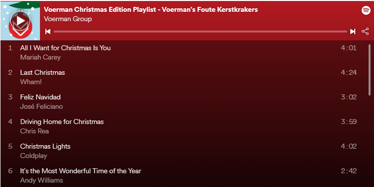 The Voerman Christmas Edition Playlist - 'Voerman's foute kerstkrakers ...